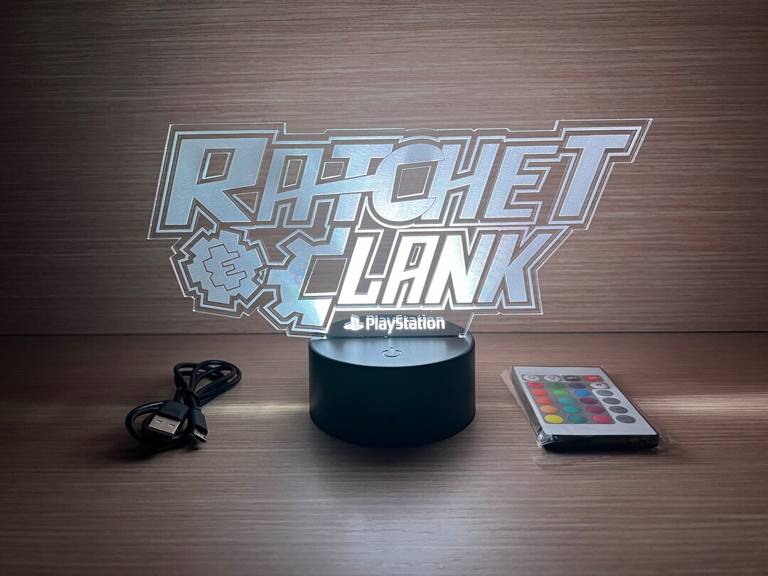 Sign Logo Lamp Led Ratchet and Clank Playstation in Acrylic Display Man ...