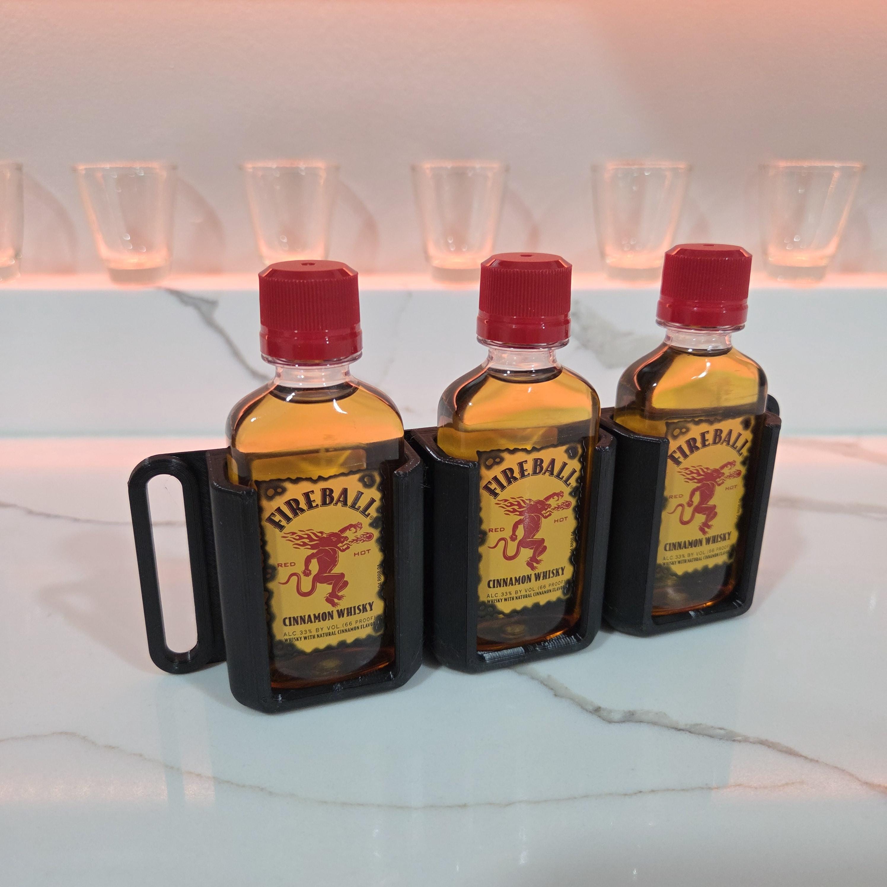 Triple Fireball Belt Holster, 50ml Red Hot Cinnamon Whisky Nipper ...