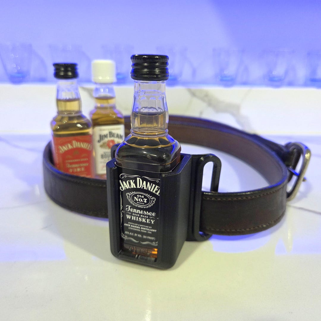 Jack Daniels Belt Holster, Mini 50ml Tennessee Whisky Nipper Bottle ...