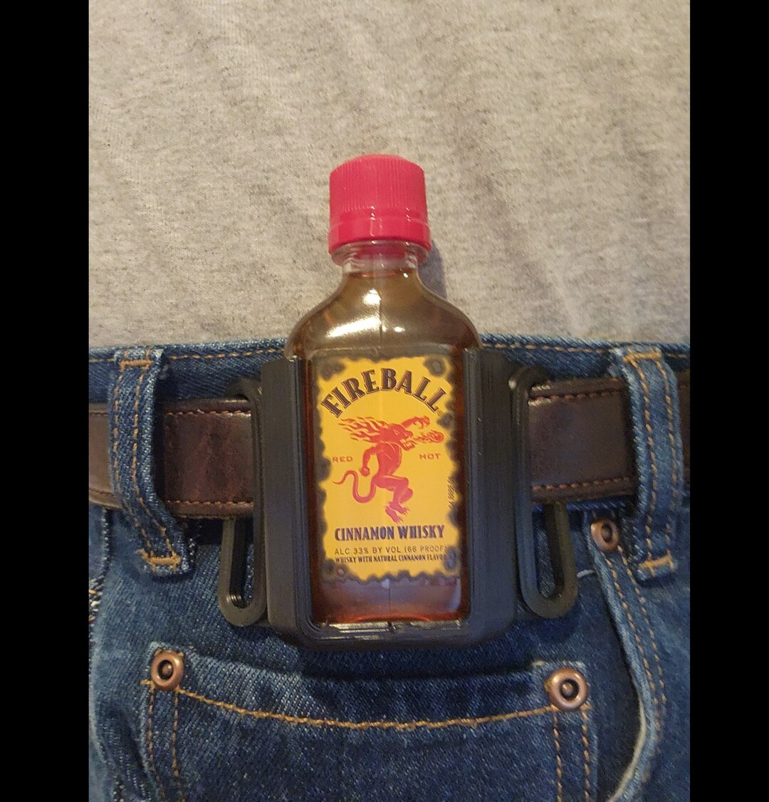 Fireball Belt Holster, 50ml Red Hot Cinnamon Whisky Nipper Bottle ...