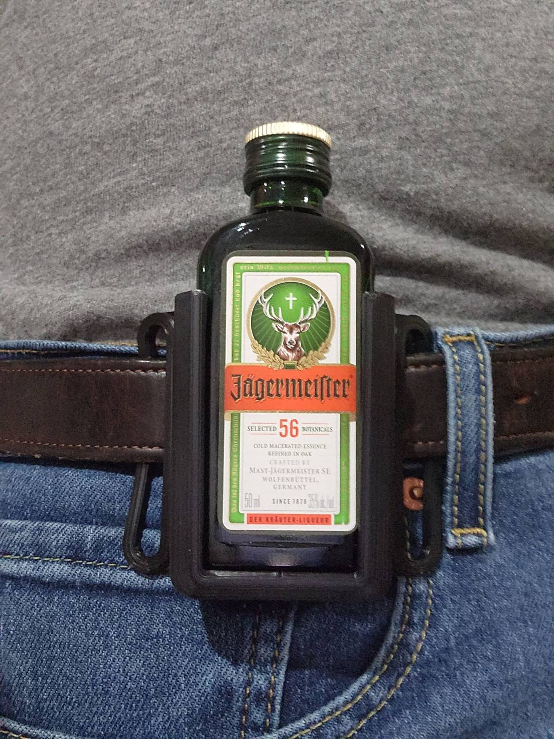 Jagermeister Belt Holster, Tactical 50ml Mini Jager Nipper Bottle ...