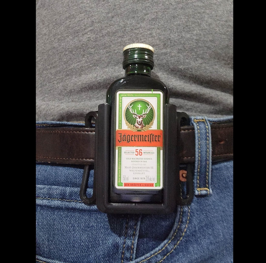 Jagermeister Belt Holster, Tactical 50ml Mini Jager Nipper Bottle ...