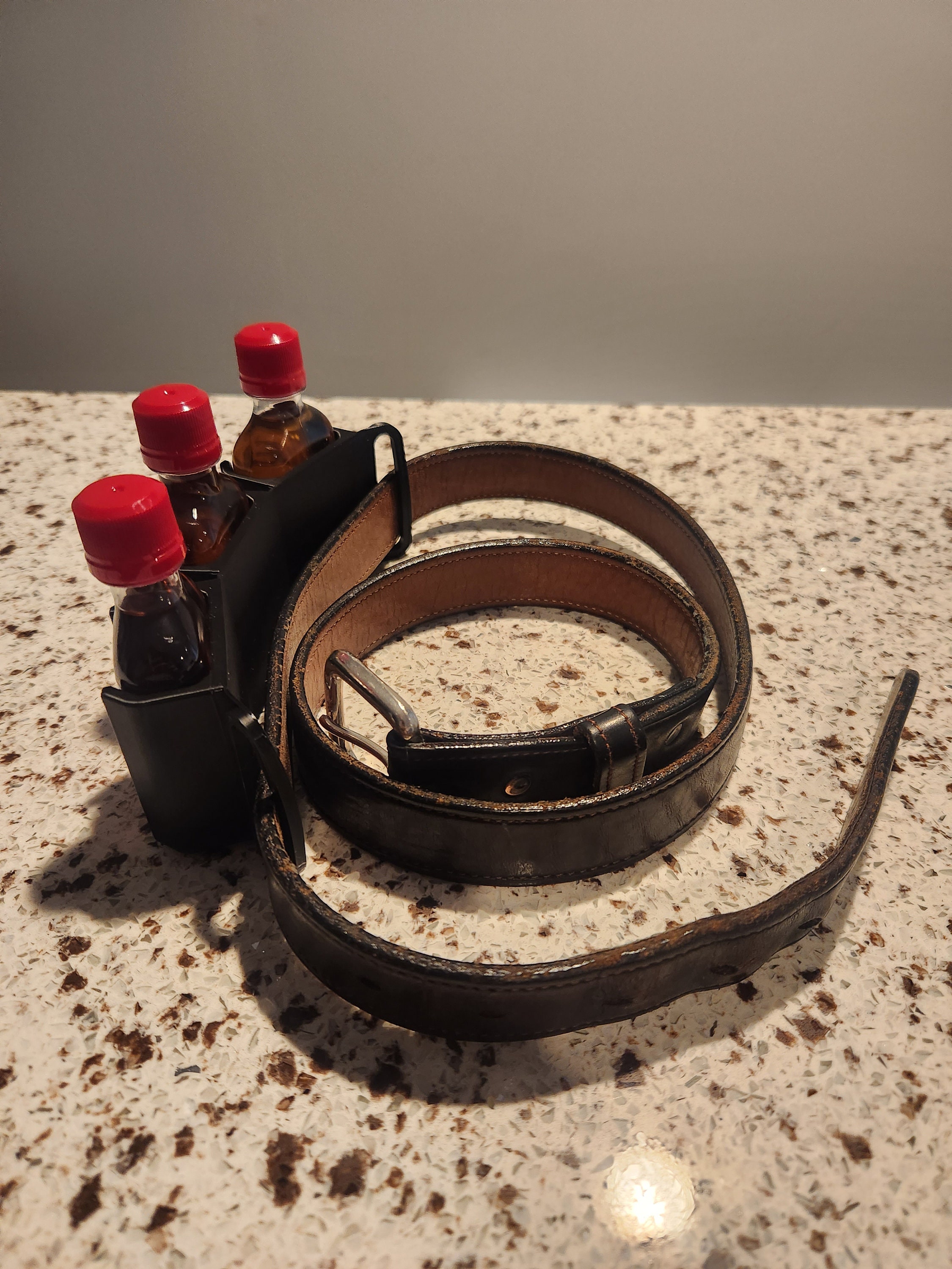 Triple Fireball Belt Holster, 50ml Red Hot Cinnamon Whisky Nipper ...