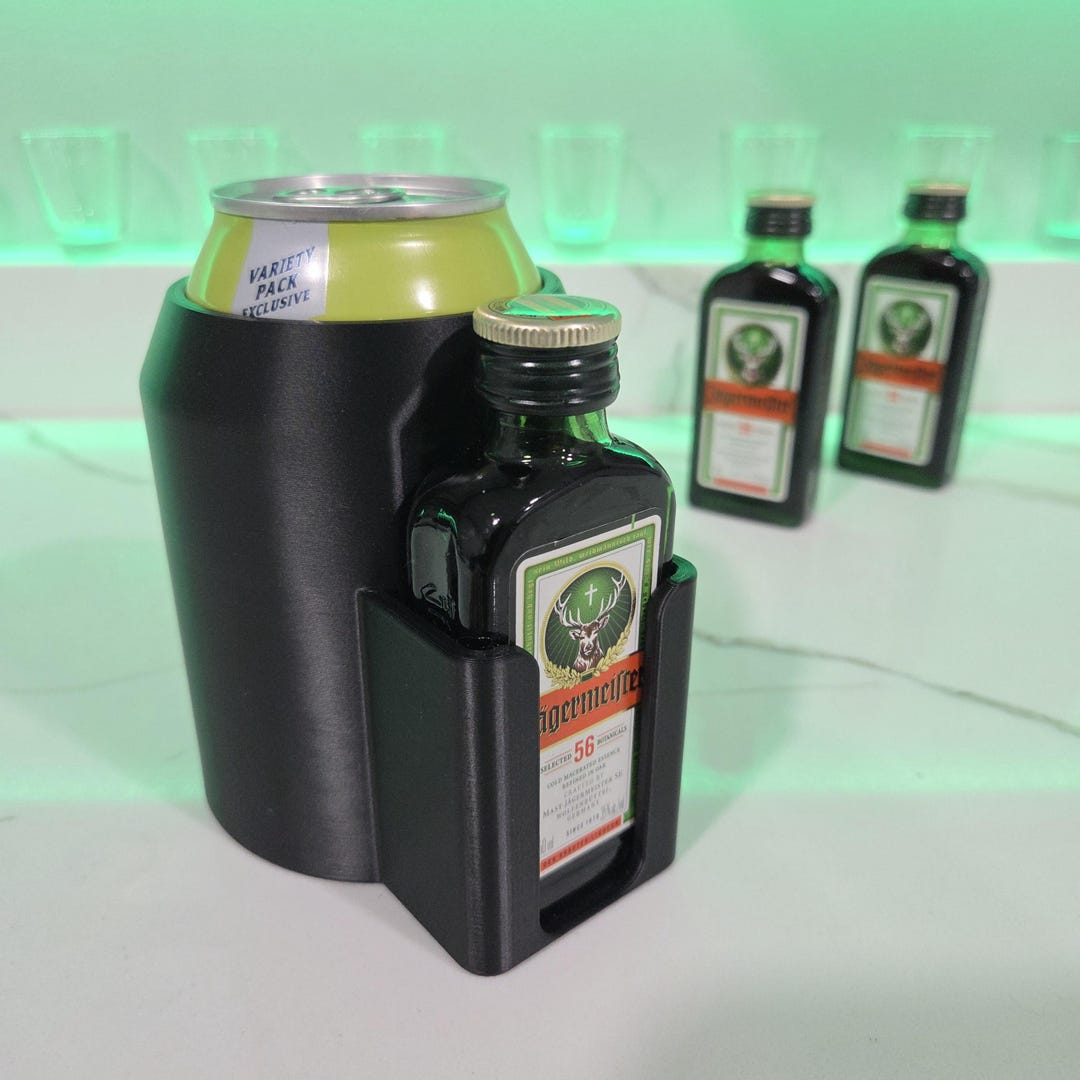 Jagermeister and Beer Cozie, Mini 50ml Mini Jager Nipper 12 Oz Soda Can ...