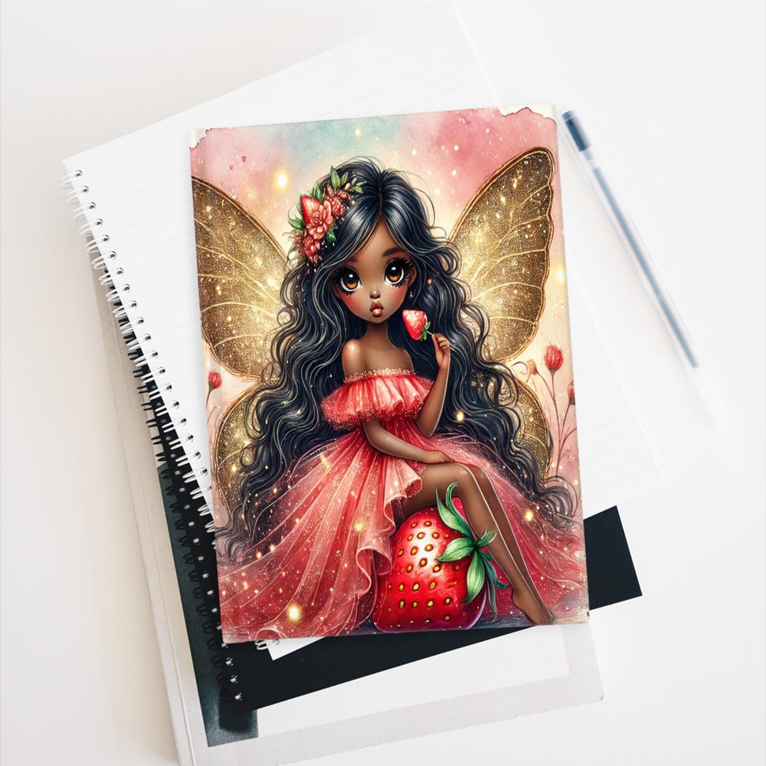 Fairy Journal, Fantasy Notebook, Black and Gold Writing Diary, Magical ...