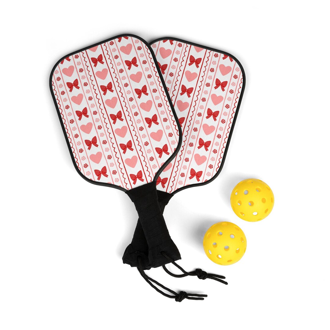 Cute Pickleball Paddle Set With Heart Design, Fun Sports Gift for ...