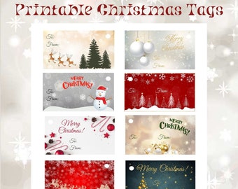 Let It Snow Snowmen Printable Tags Gift Tags 2 Sizes - Etsy