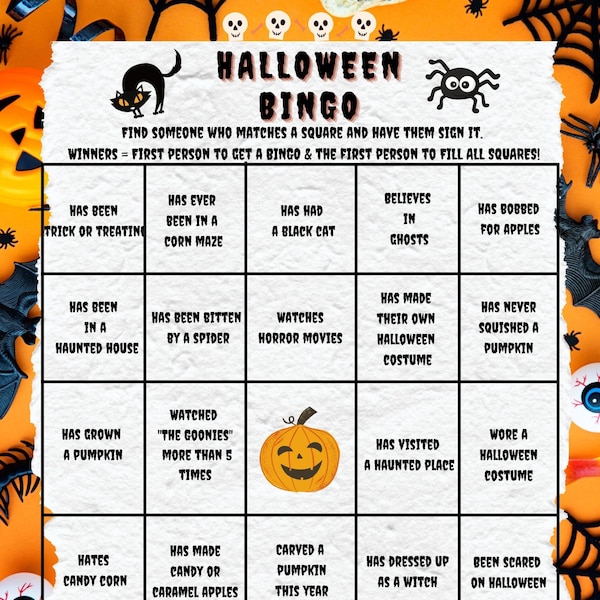 Halloween Bingo - Etsy