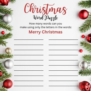 Printable Christmas Word Games, Printable Christmas Puzzle Games ...