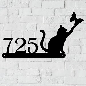 Custom Address Sign, Metal House Numbers, Steel Address Plaque, House ...