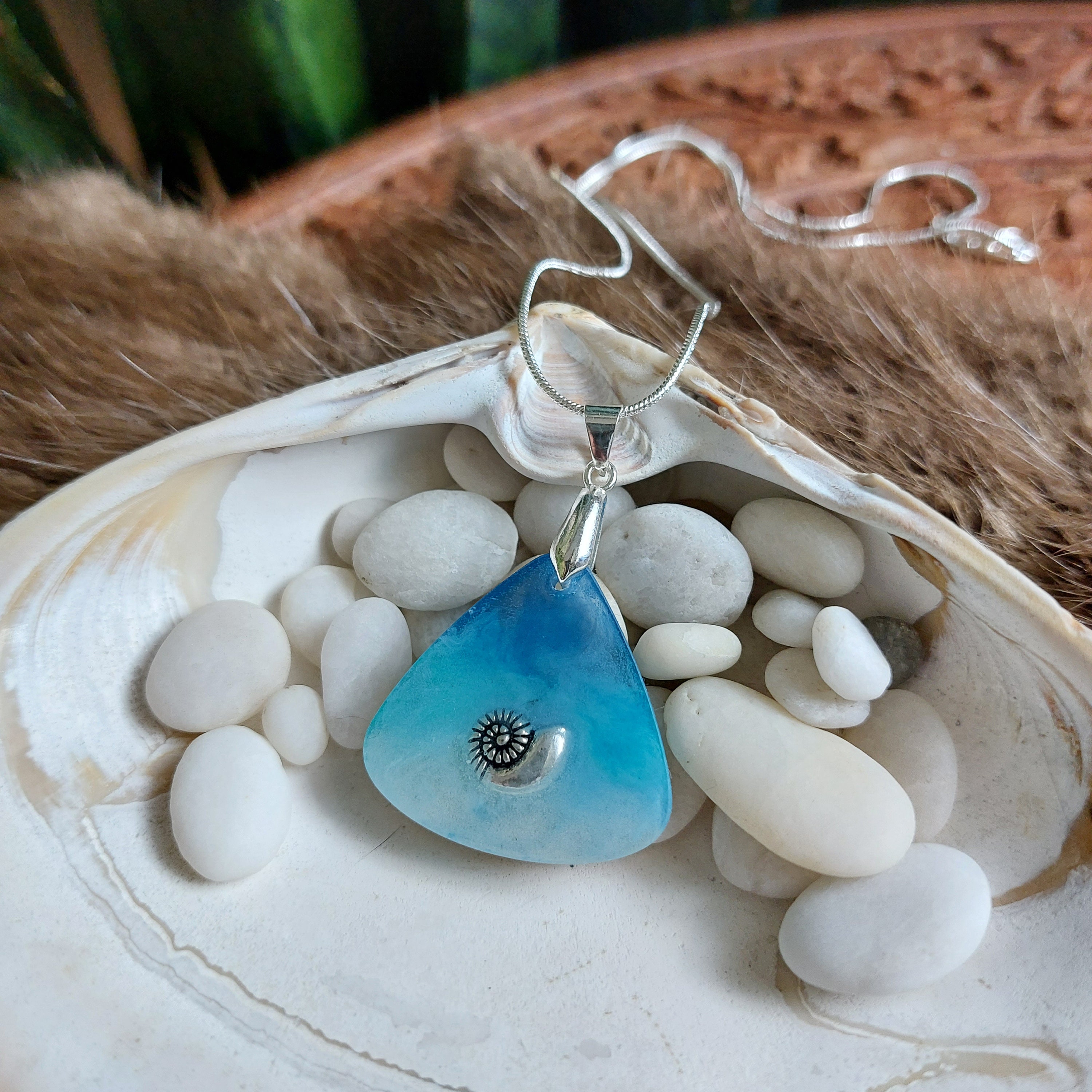 Seashell Necklace, Ocean Necklace, Beach Sand Necklace, Beach Jewelry ...