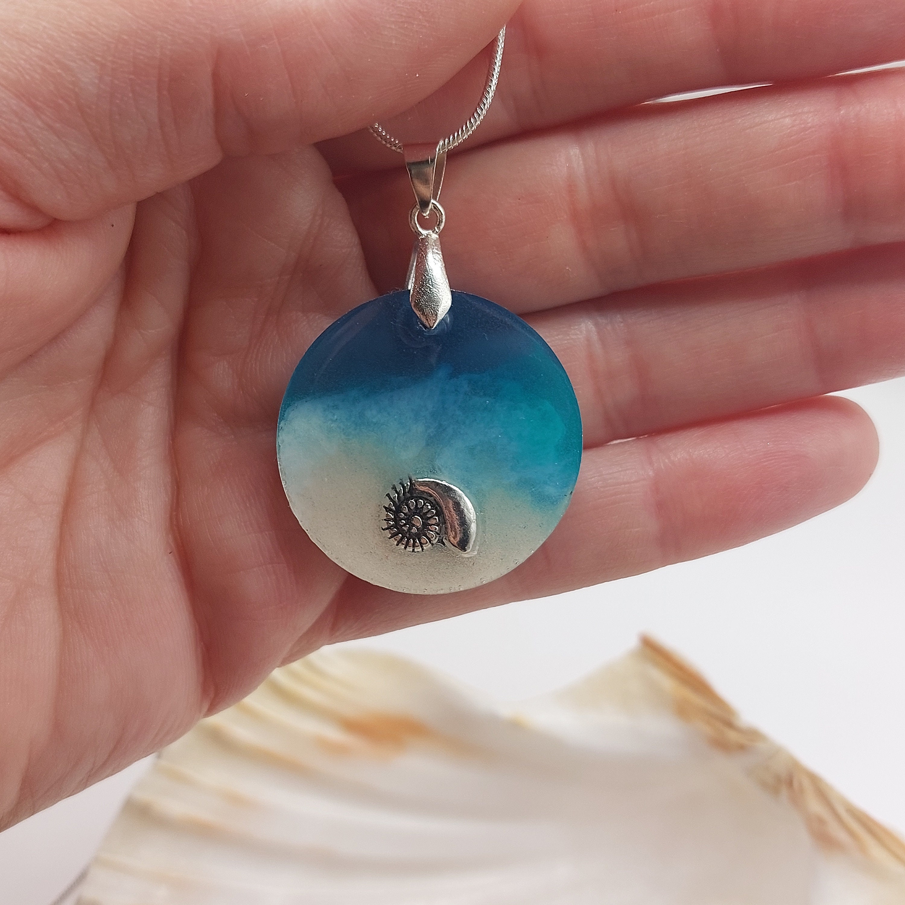 Real Beach Sand Necklace, Shell Jewelry, Ocean Necklace, Beach Jewelry ...