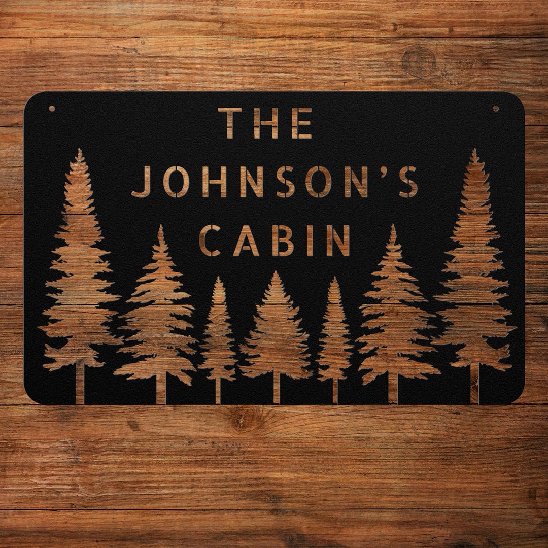 Family Name Cabin Decor, Cabin Name Sign, Custom Cabin Sign, Cabin ...
