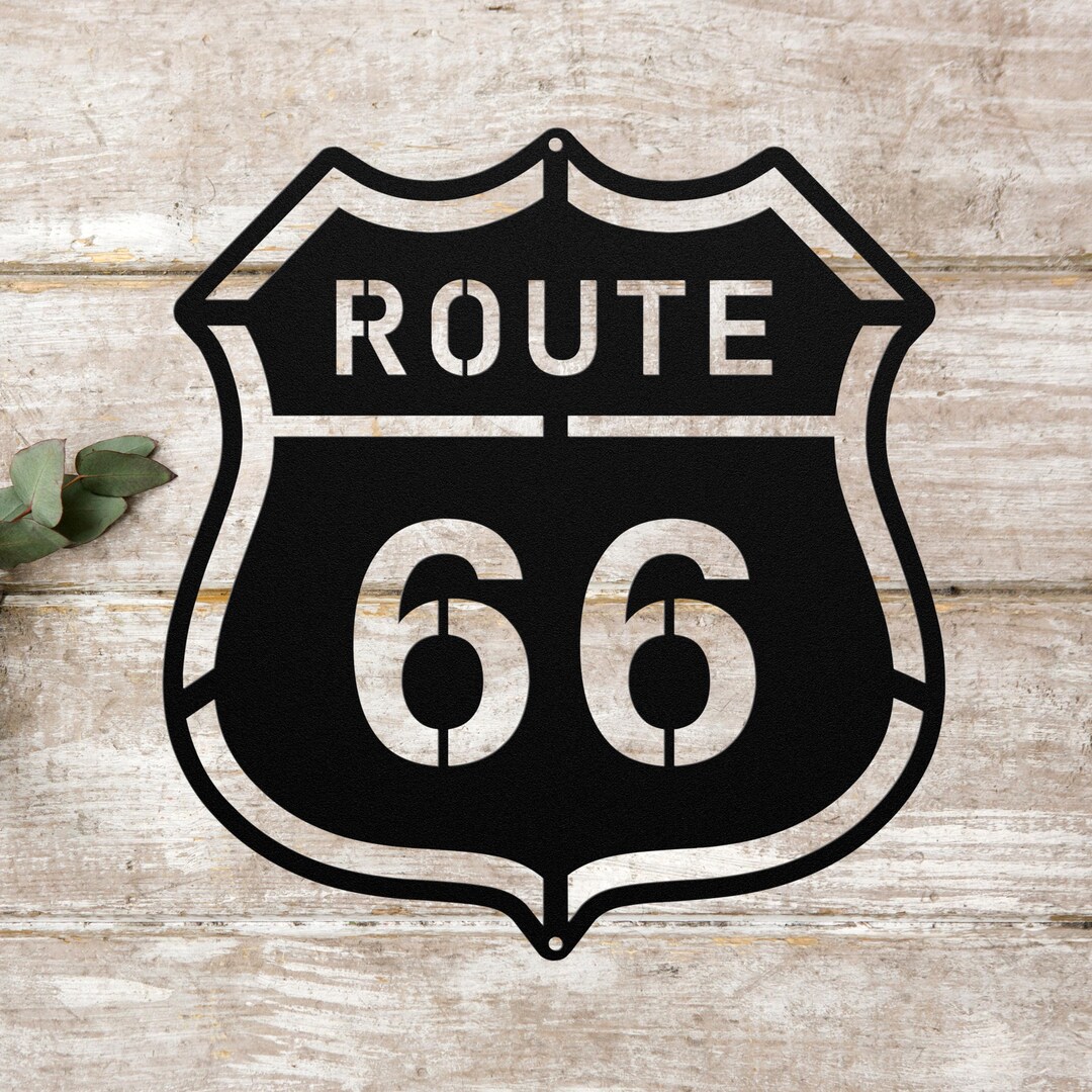 Historic Route 66 Metal Sign, State Route 66 Decor, Custom Route 66 Art ...