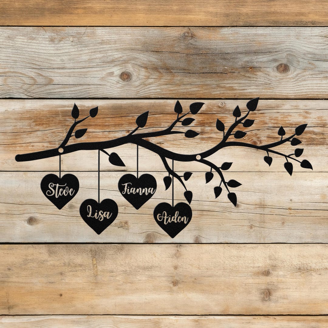 Custom Family Name Sign, Family Tree Sign, Unique Family Gift, Family ...