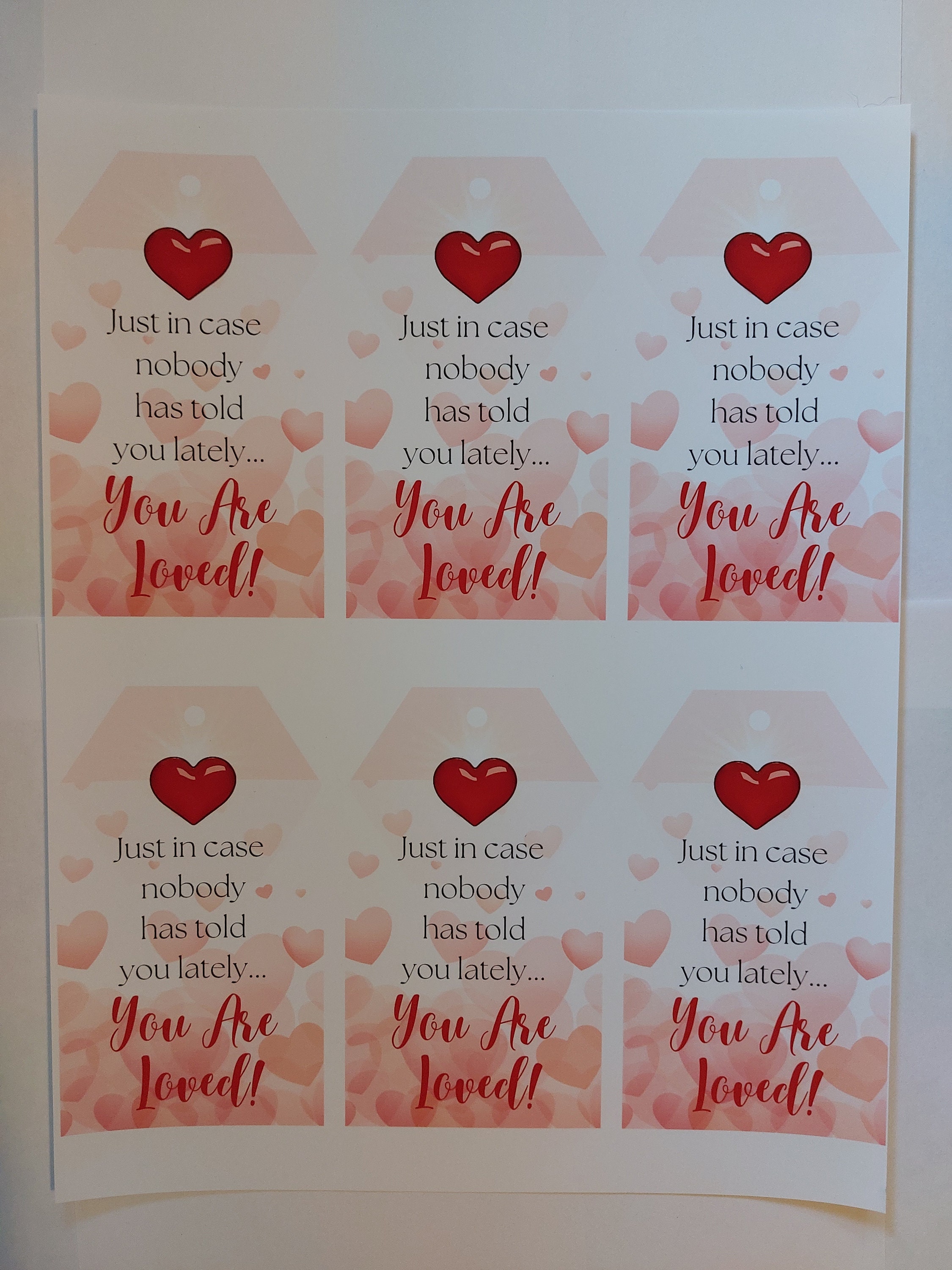 You Are Loved, Inspirational Tag, Encouragement Tag, Affirmational Tag ...