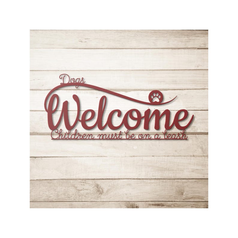 Dogs Welcome Sign, Funny Welcome Sign, Dog Lover Decor, Funny Pet Sign ...