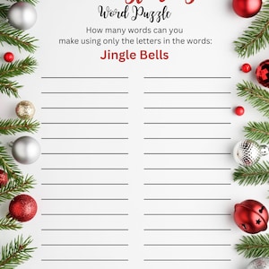 Printable Christmas Word Games, Printable Christmas Puzzle Games ...