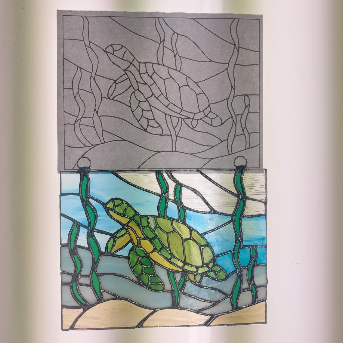 Sea Turtle Stained Glass Pattern, Stained Glass Patterns, Glass Sea ...