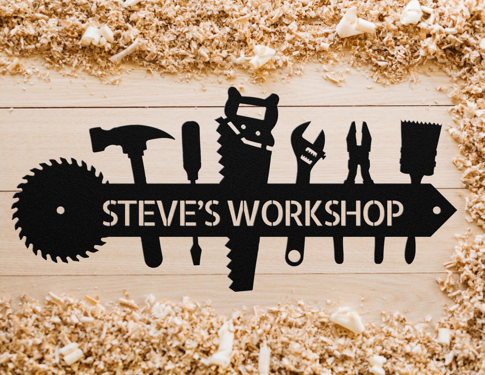 Workshop Sign, Custom Metal Workshop Sign, Personalized Workshop Sign ...