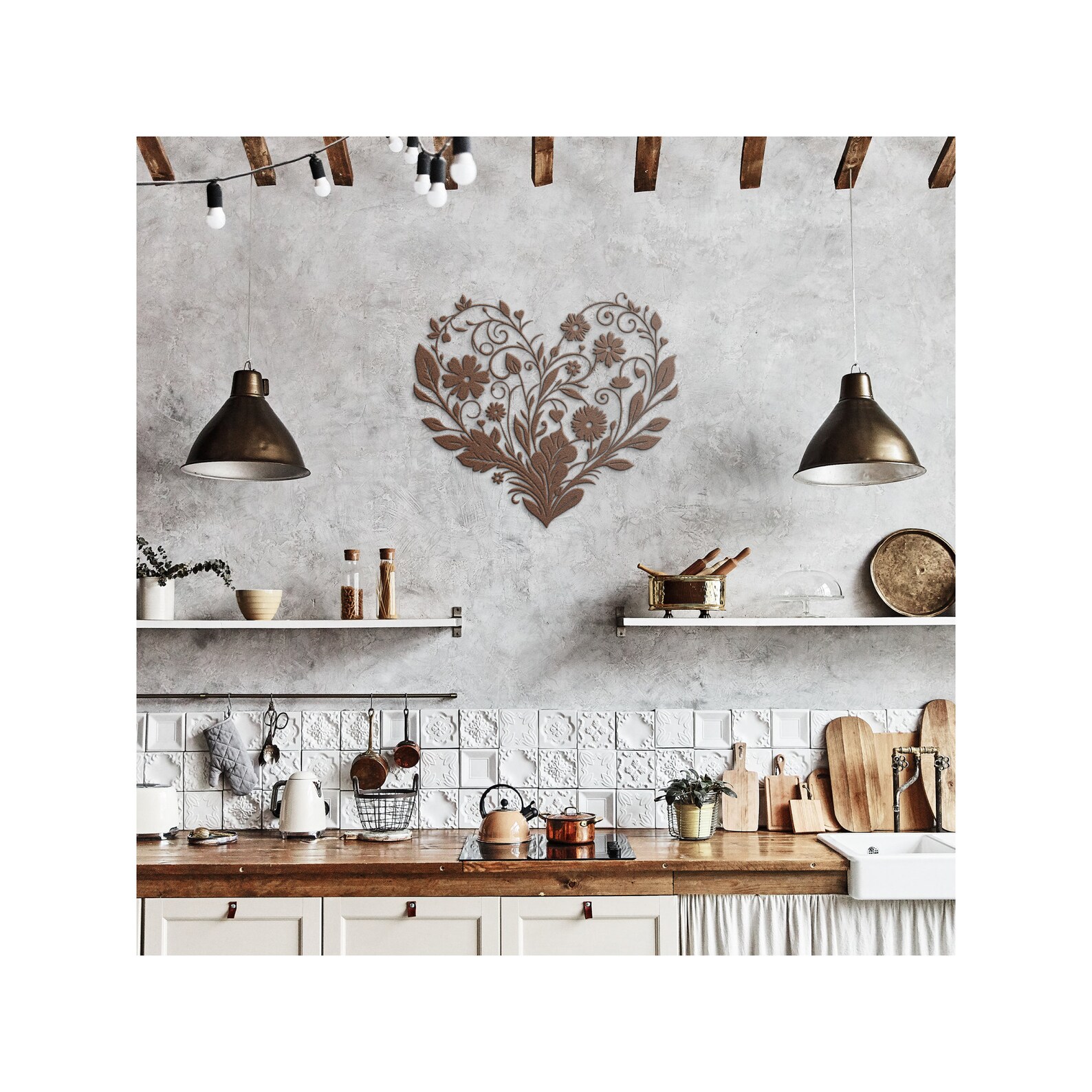 Metal Heart, Heart Wall Art, Heart Shape Decoration, Elegant Home Decor ...