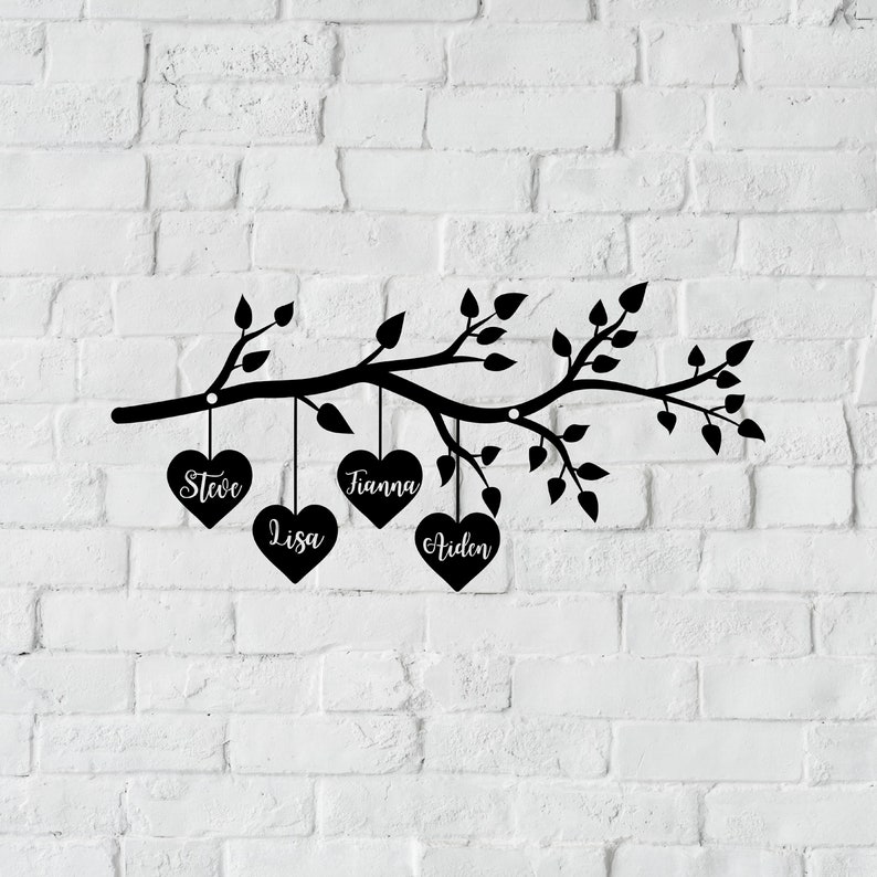 Custom Family Name Sign, Family Tree Sign, Unique Family Gift, Family ...