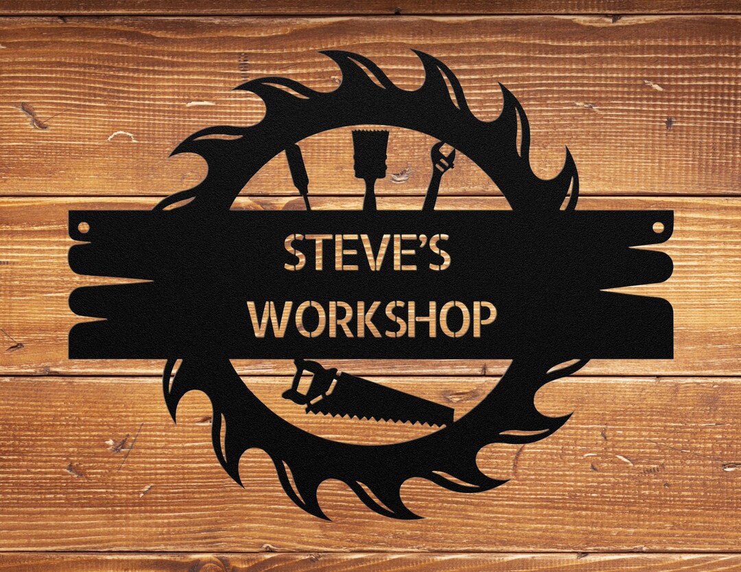 Workshop Sign, Custom Workshop Name Sign, Personalized Workshop Decor ...