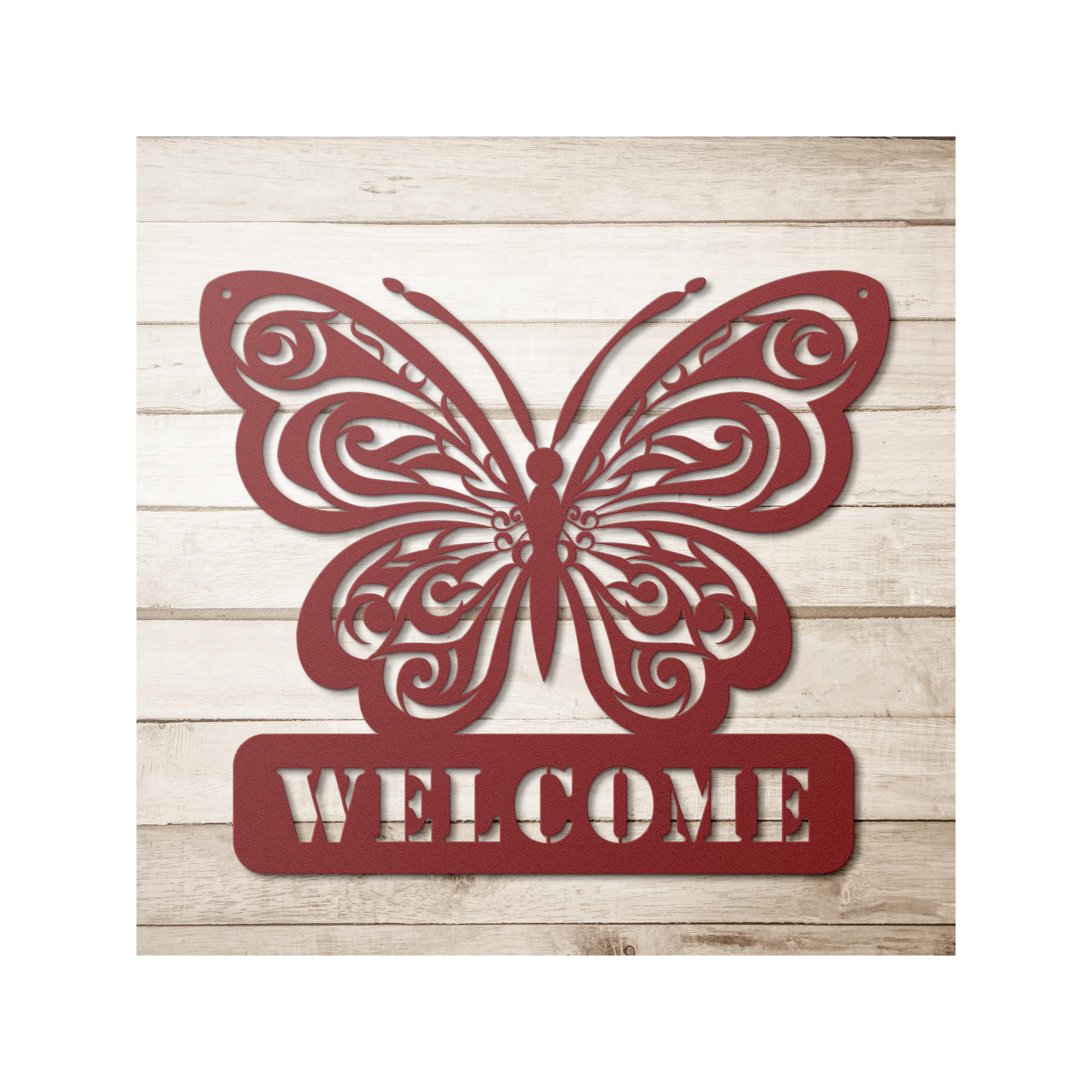 Butterfly Welcome Sign, Metal Welcome Sign, Butterfly Home Decor ...