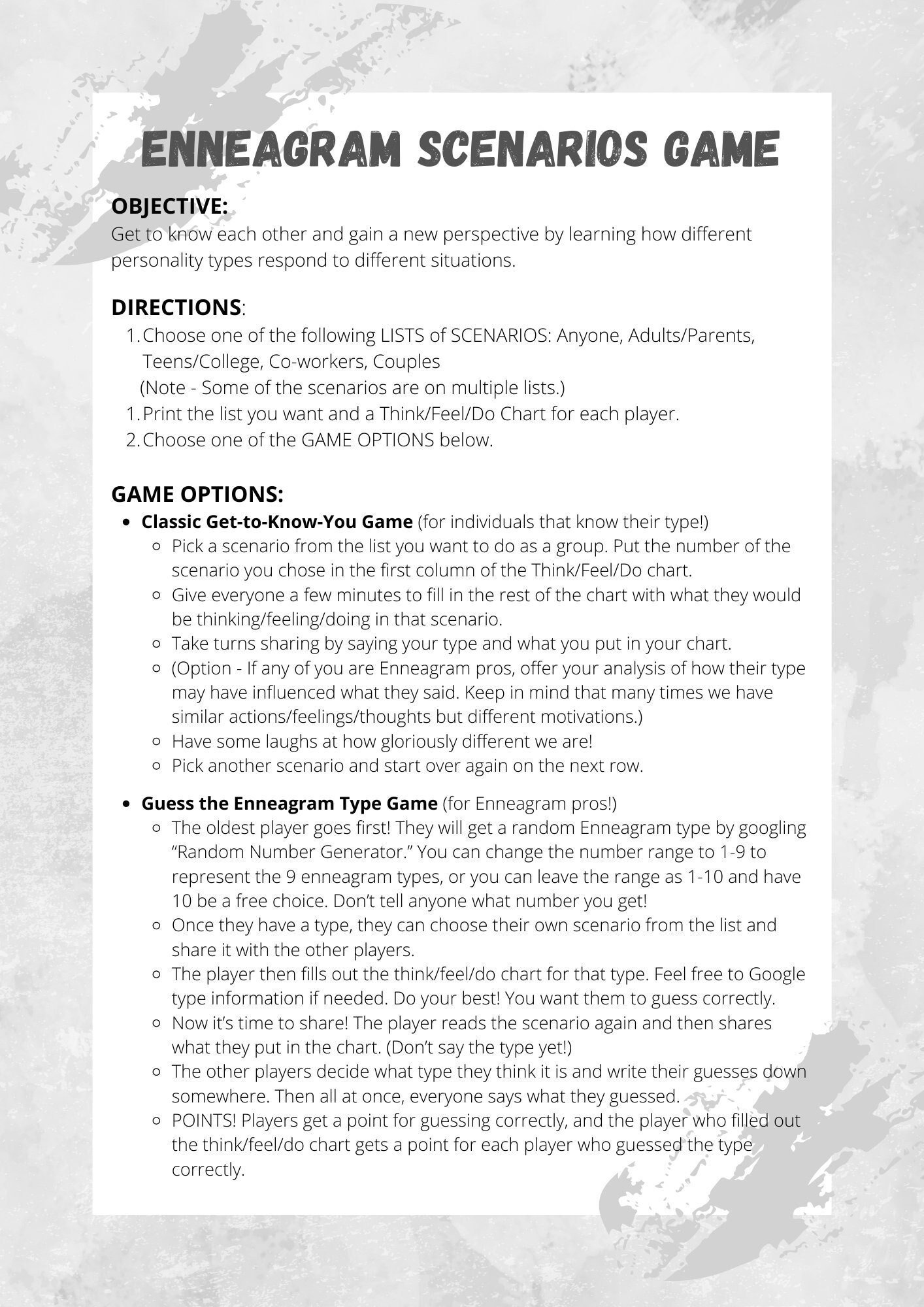 One Direction Scenario Game