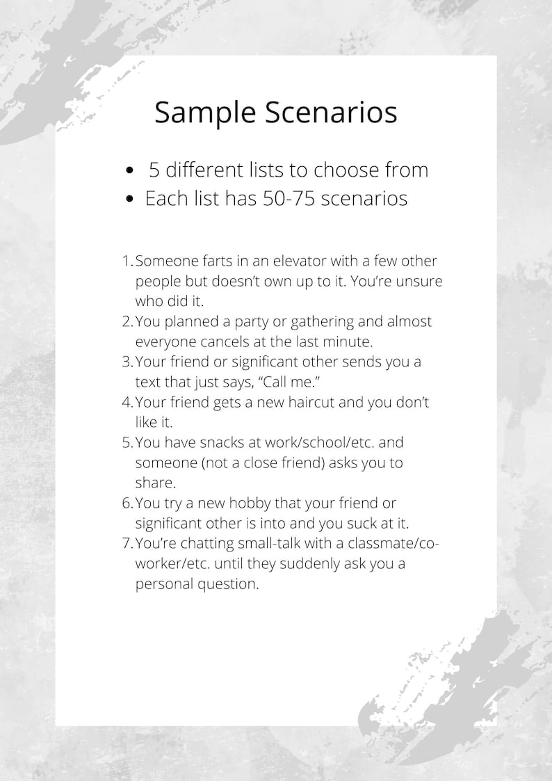 Enneagram Scenarios Game - Etsy