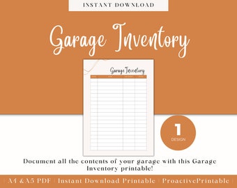 Garage Inventory - Etsy