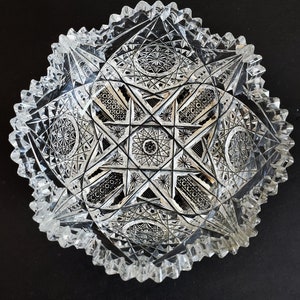 Small ABP Bowl, Gundy-clapperton Cut Glass Deep Nappy, Canadian Cut ...