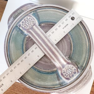 Robin Hopper Art Pottery Hand Painted Ceramic Round Casserole, Floral ...