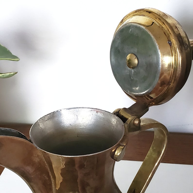 Vintage Dallah Brass Coffee Pot, Middle East Arabic Coffee Kettle, Made ...