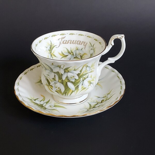 January Tea Cup - Etsy