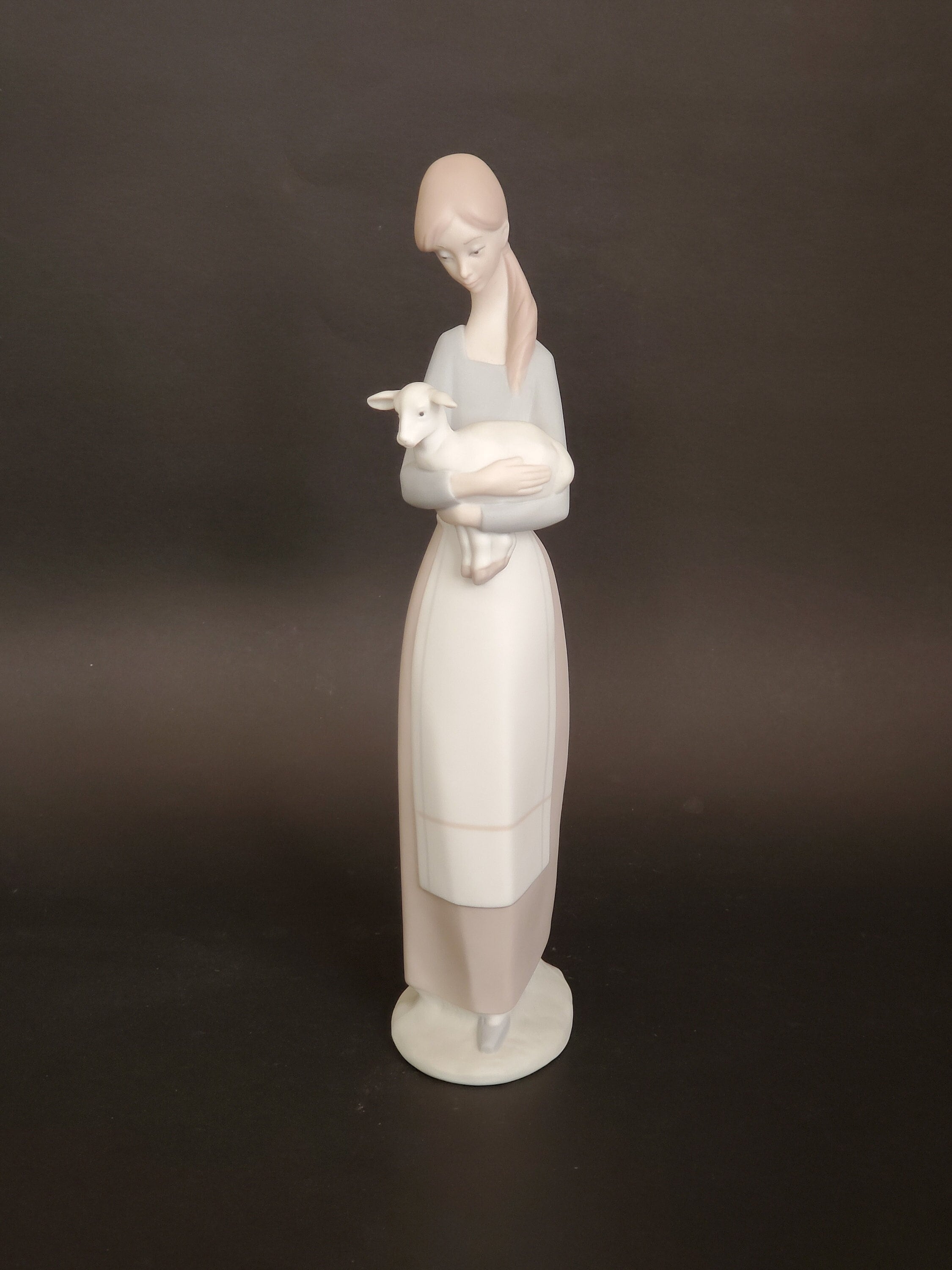 Lladro 4505 Girl With Lamb Figurine Matte Finish 1070s Made - Etsy
