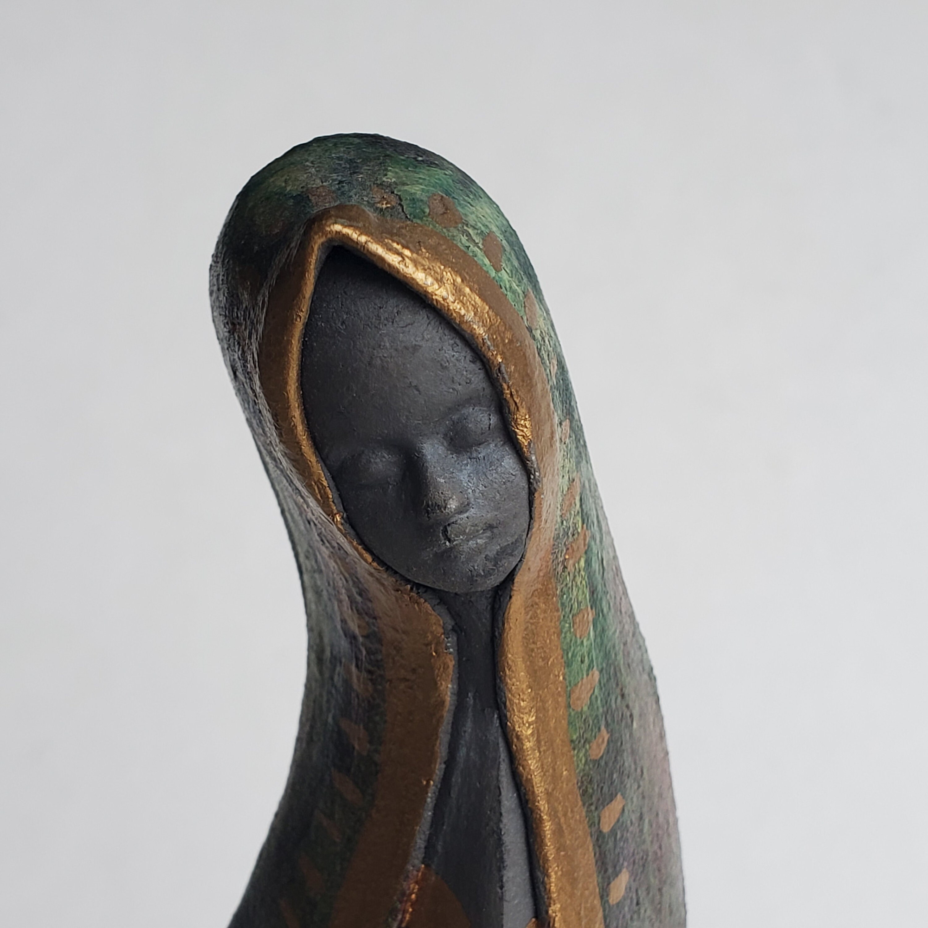 Priscilla Fursdon Green Raku Pottery Lady in Cloak, Studio Pottery ...