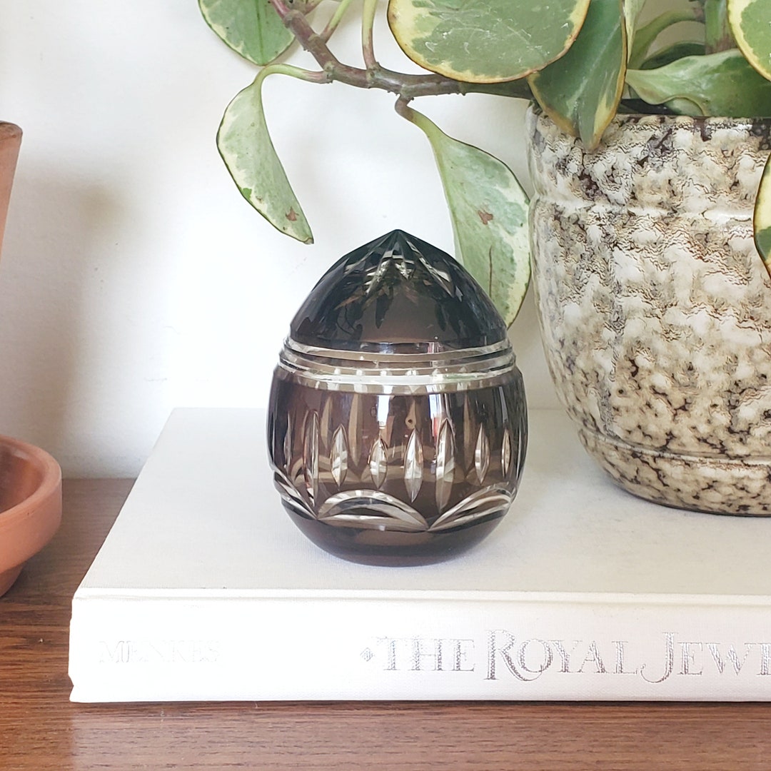 Cut to Clear Brown Glass Egg, Cased Glass Egg, Collectible Art Glass - Etsy