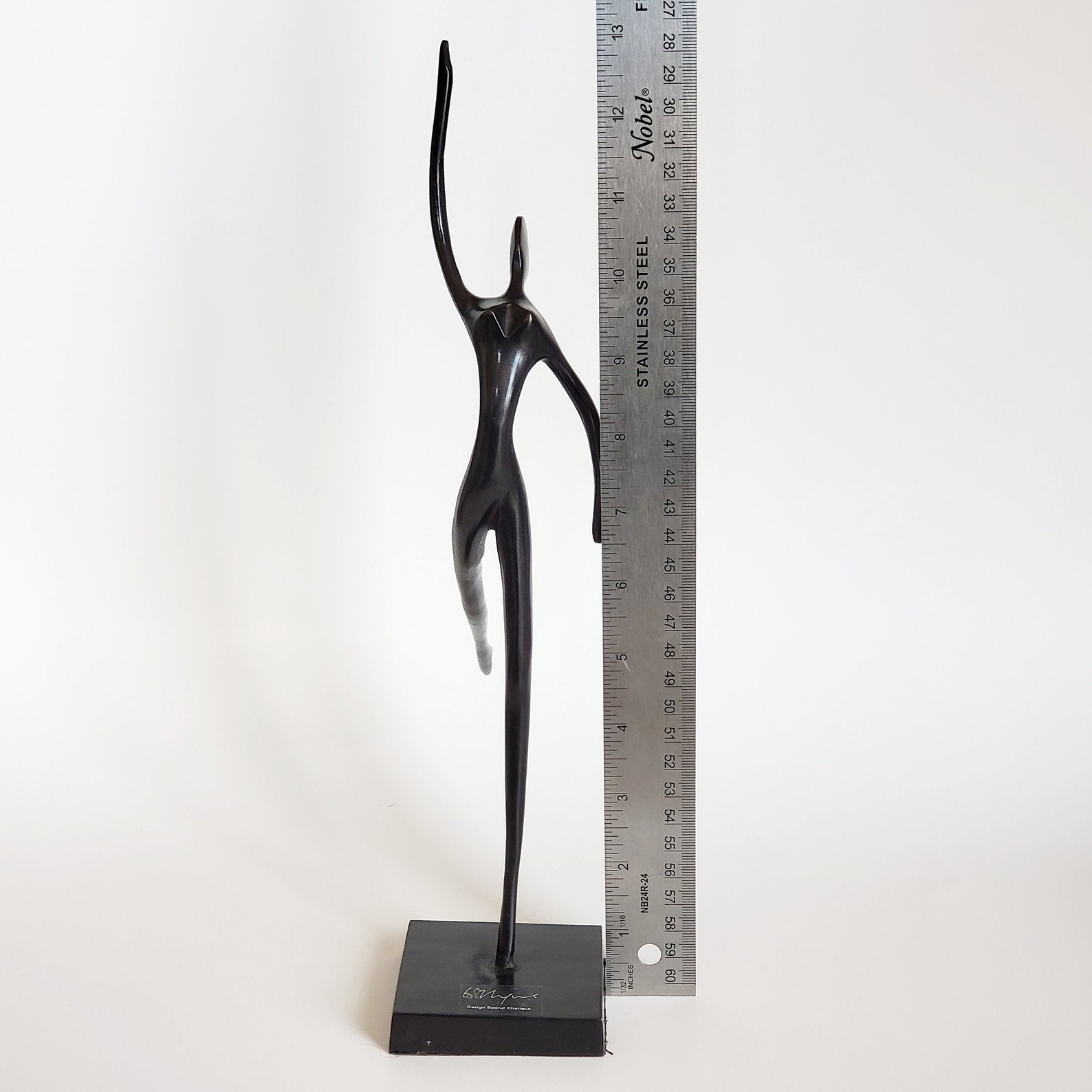 Bodrul Khalique Metal Ballerina Statue, Bronze Minimalist Dancer ...