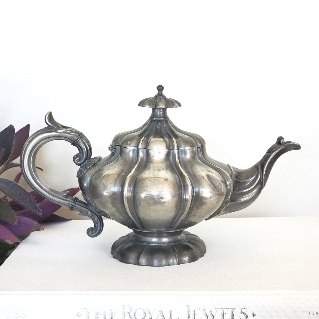 Antique Pewter Victorian Style Teapot by James Dixon and Sons ...
