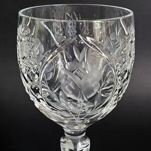 6.25 Inch Tall, Set of 4 Country Rose by Sears Wine Glasses, Vintage ...