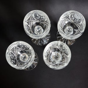 6.25 Inch Tall, Set of 4 Country Rose by Sears Wine Glasses, Vintage ...