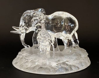 Lead Crystal Elephant - Etsy