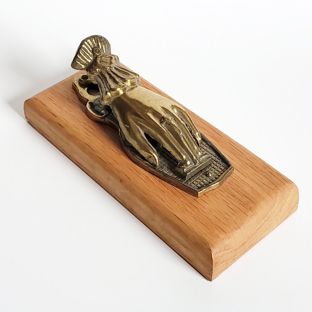 Brass Victorian Lady's Hand Spring Paper Clip, Letter Holder, Vintage ...