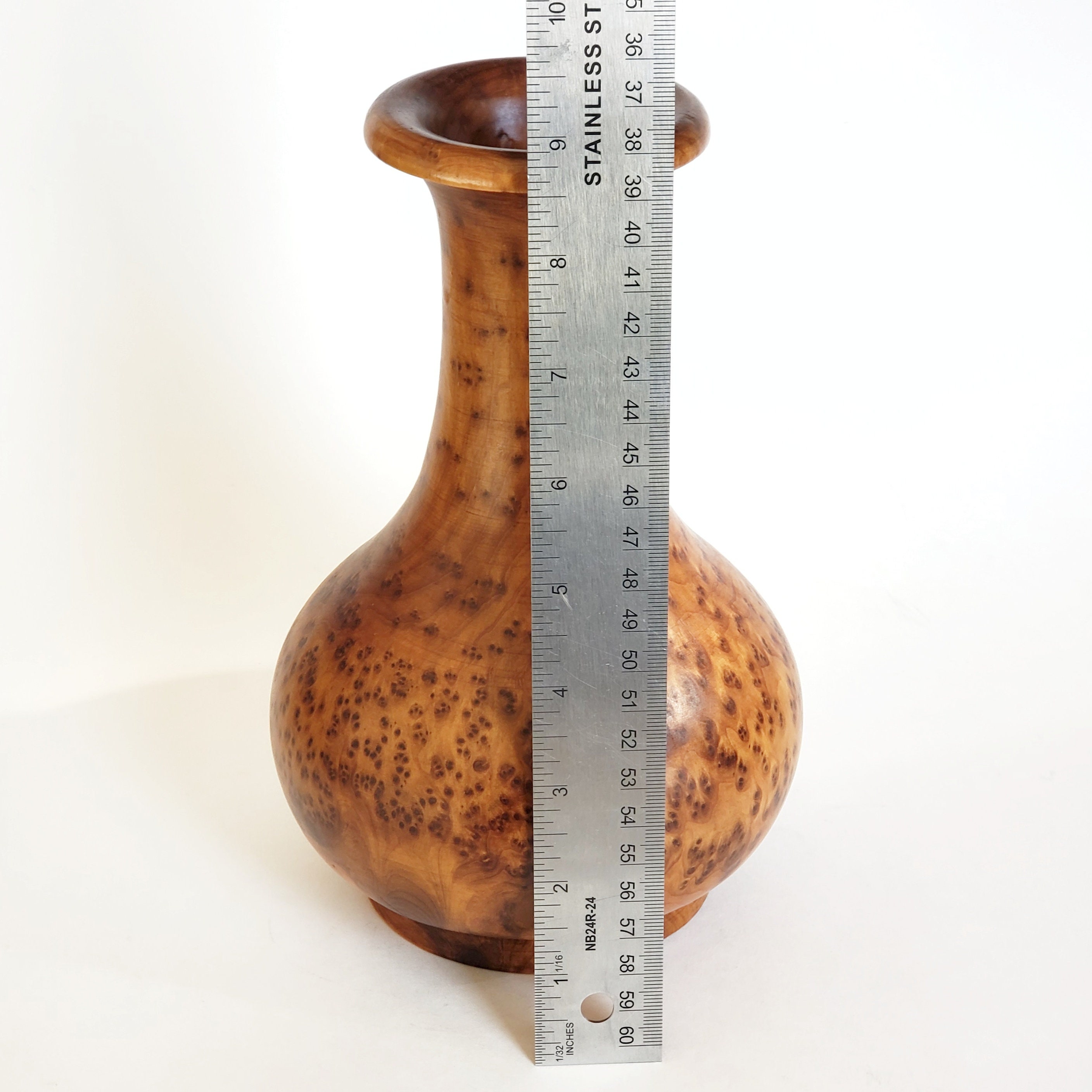 9 Inch Tall Burl Wood Vase, Wood Home Décor - Etsy