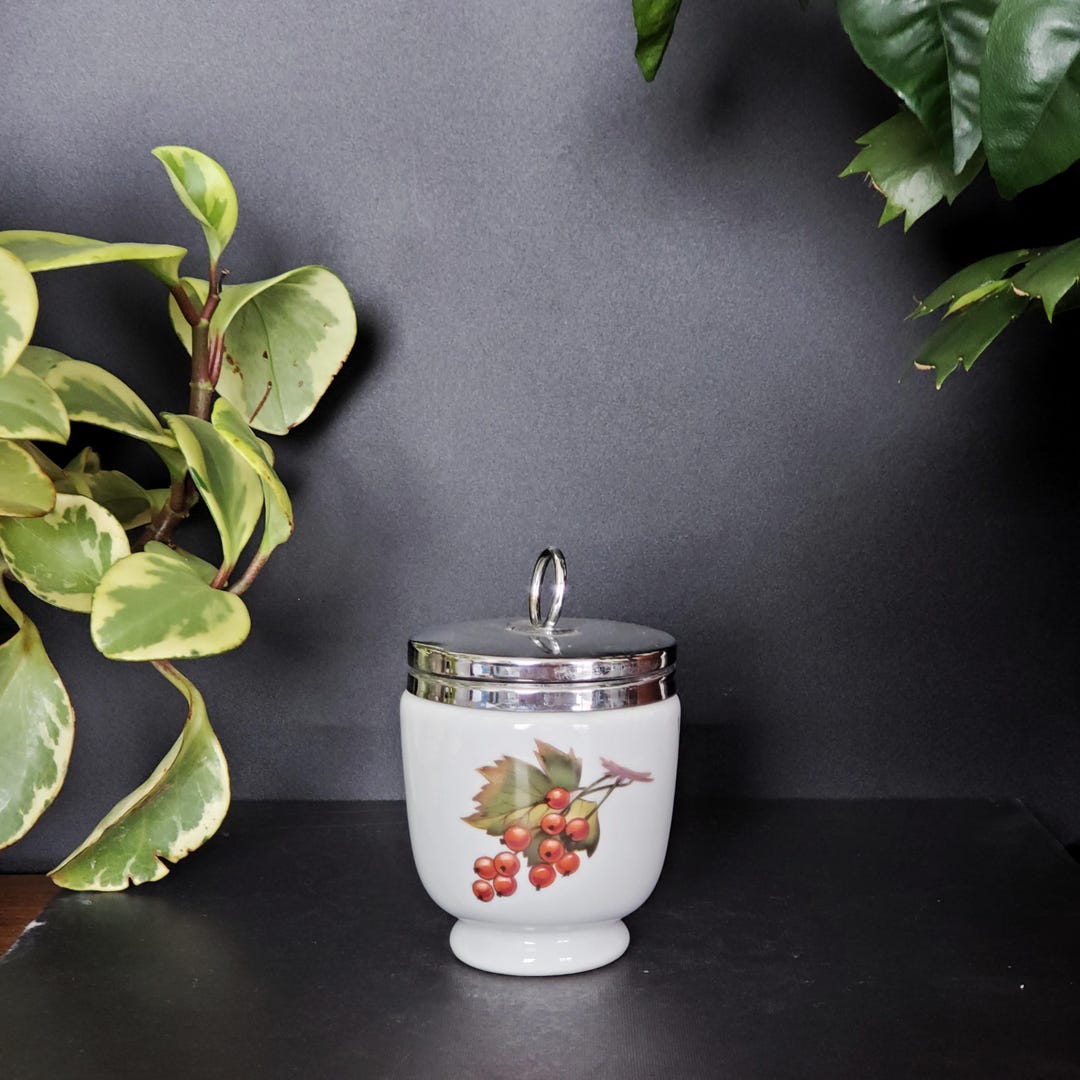 Royal Worcester Egg Coddler With Currant Berries and Peach, Made in ...