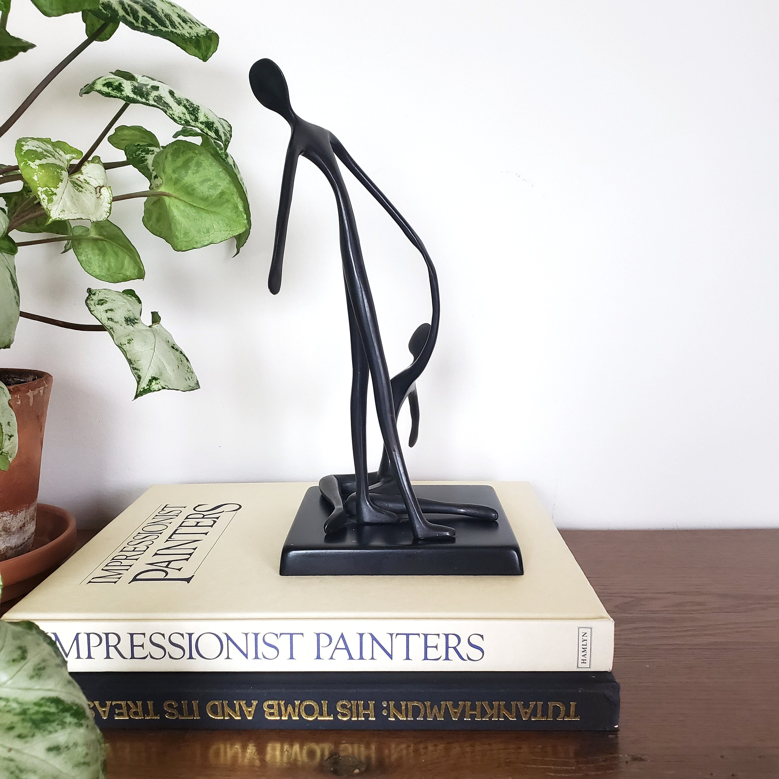 Bodrul Khalique Metal Dancers Statue, Bronze Minimalist Human Figurine ...