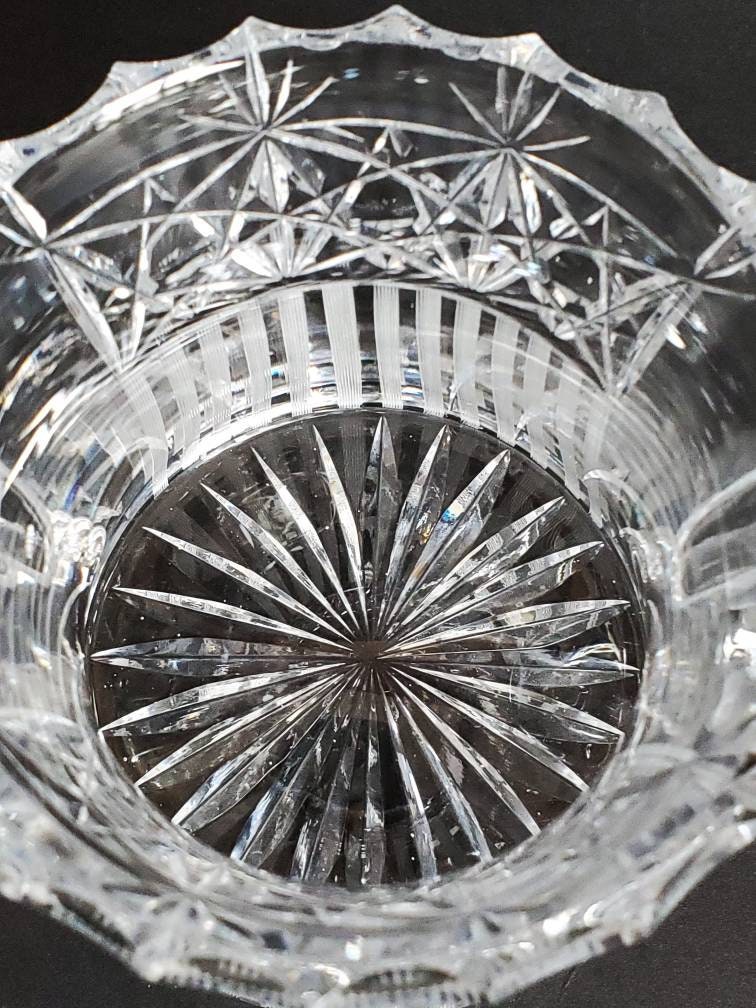 AS IS Ideal Cut Glass Company Creamer and Sugar Set in Sunset Pattern ...