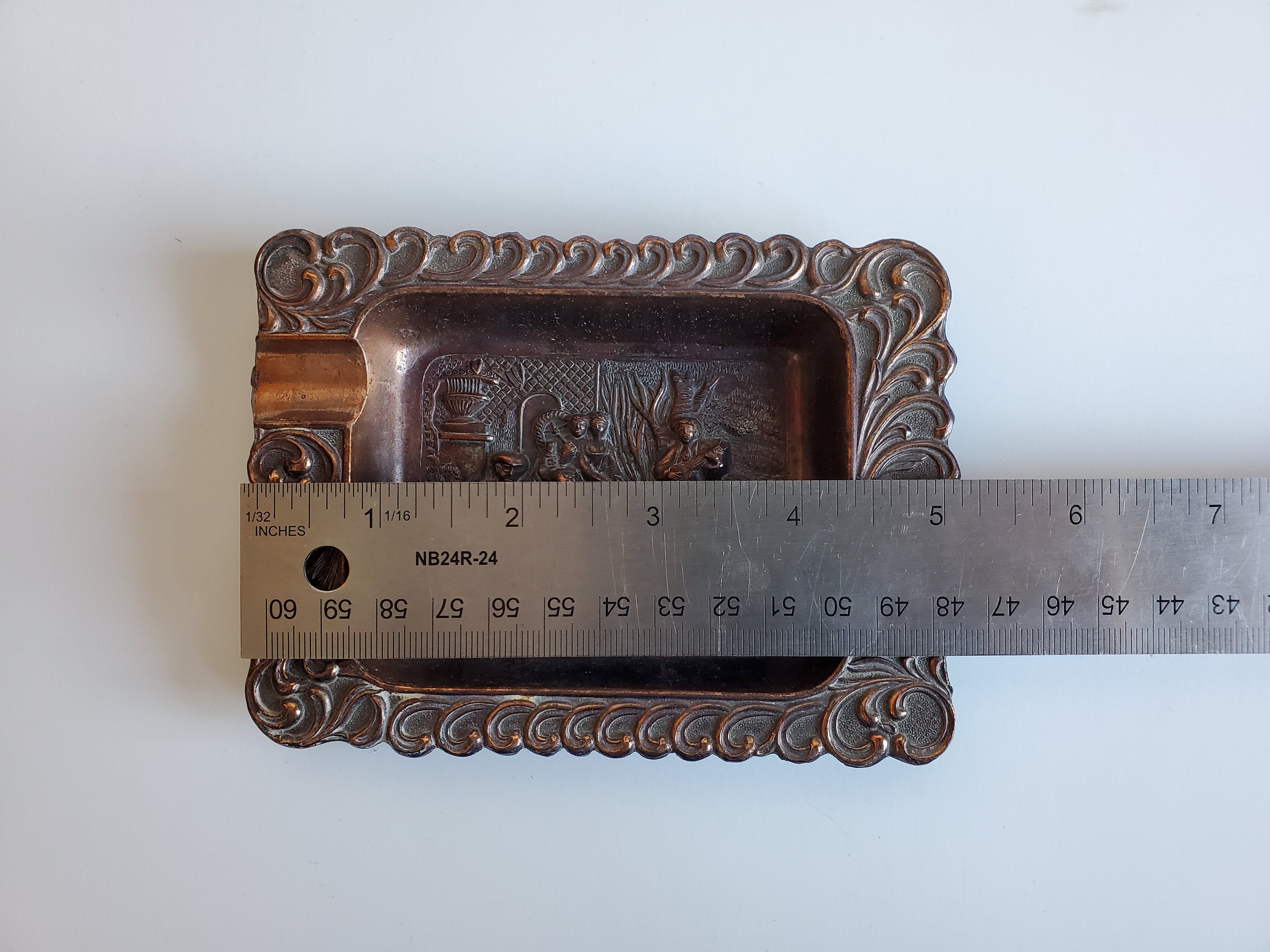 Vintage Copper Ashtray With Relief Scene Made in Japan Small - Etsy