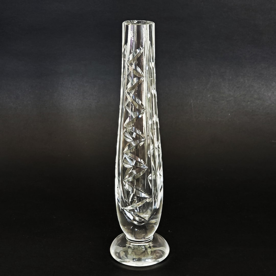 7 Inch Waterford Bud Vase, Signed, Cut Crystal Small Vase - Etsy